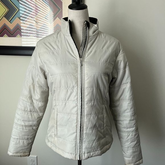 L.L. Bean | Jackets & Coats | Ll Bean Cream Fitted Quilted Winter ...